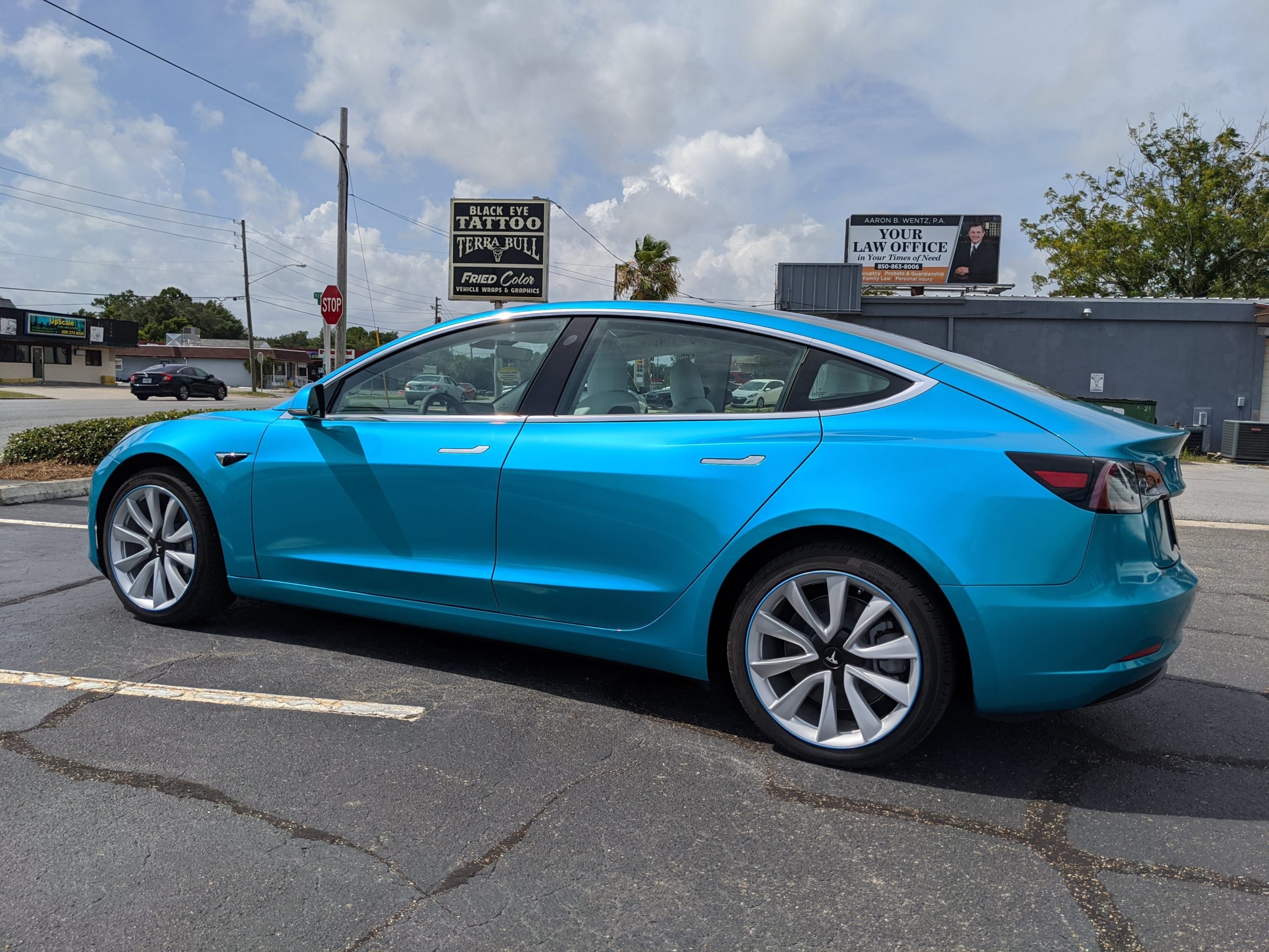 Tesla with Color Change Wrap | Fried Color