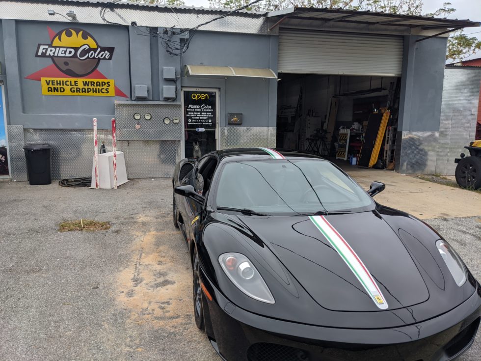 Ferrari with Custom Stripes | Fried Color