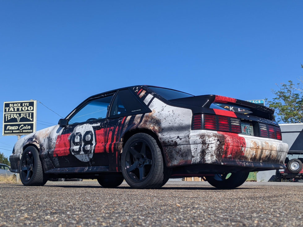 Distressed Car Wrap on a Mustang GT | Fried Color