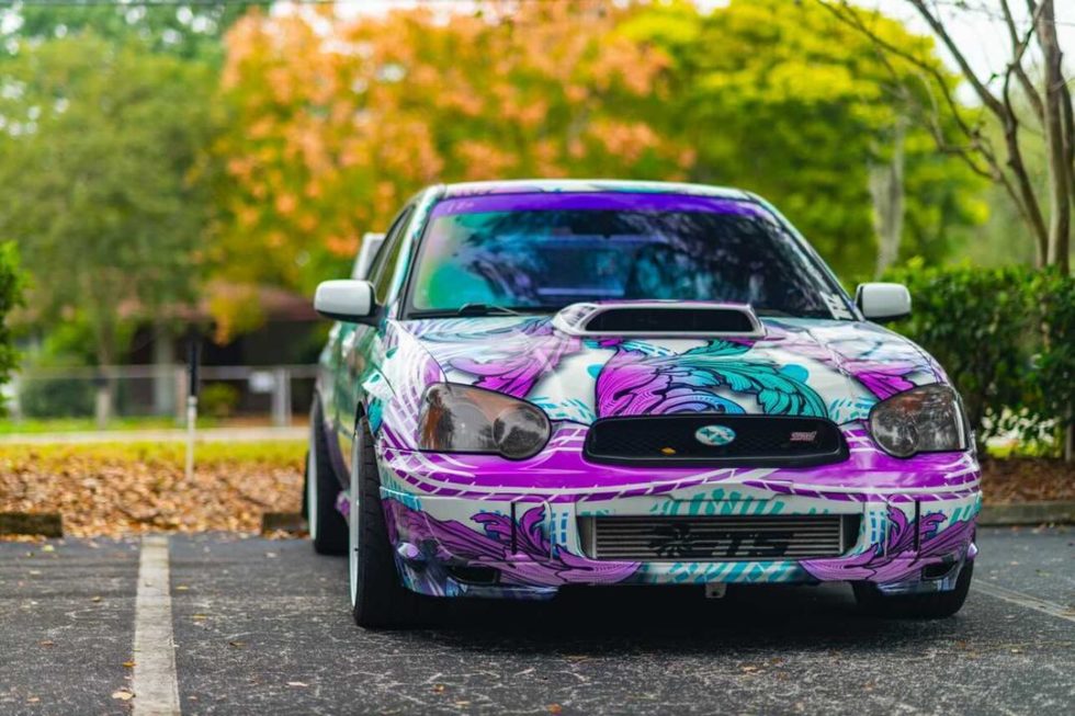 2004 Subaru STI with Custom Reflective Wrap | Fried Color