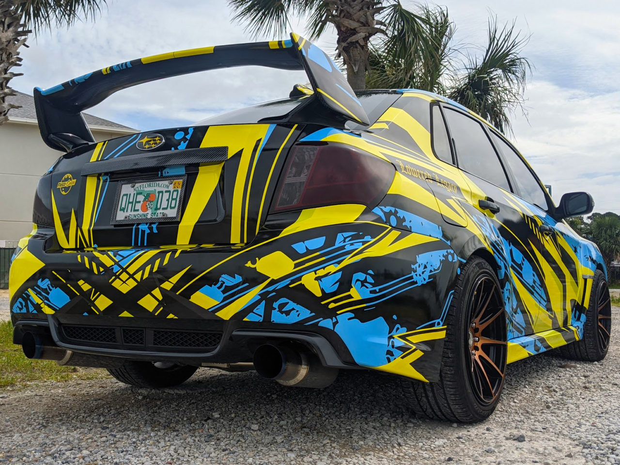 2013 Subaru WRX STI Sedan with Custom Car Wrap | Fried Color