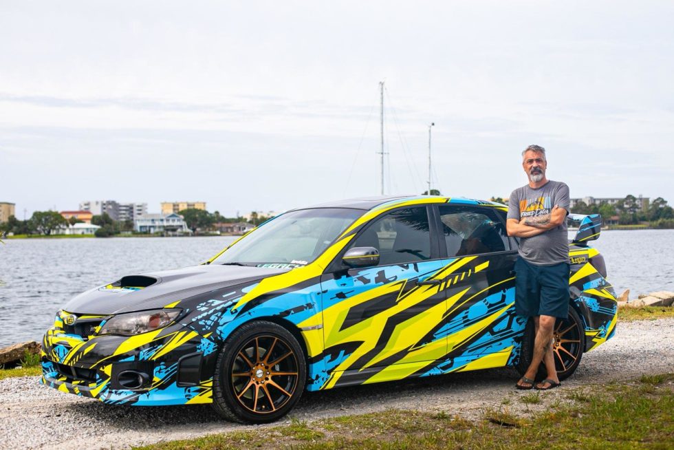 2013 Subaru WRX STI Sedan with Custom Car Wrap | Fried Color